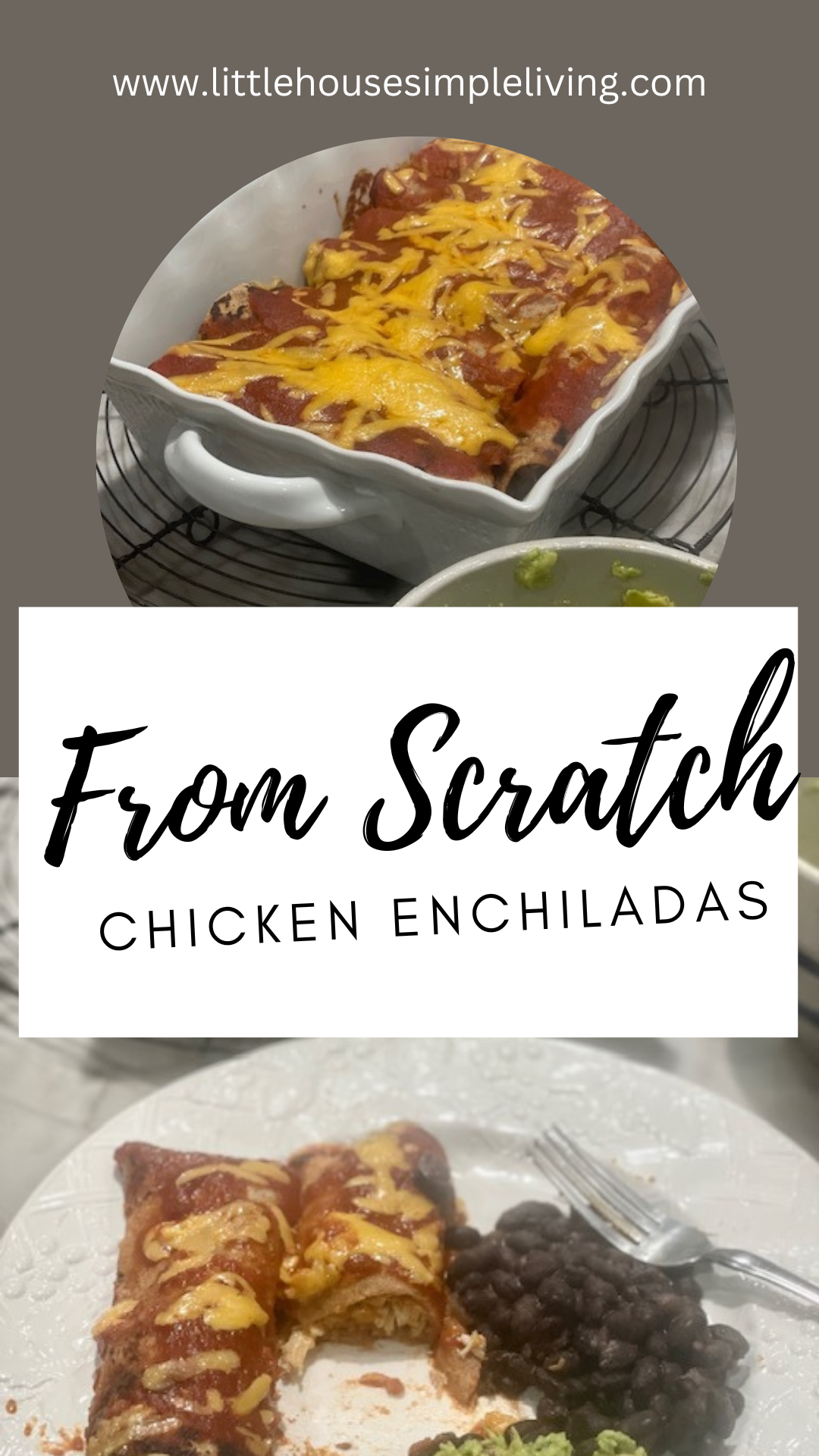Chicken Enchiladas - littlehousesimpleliving.com