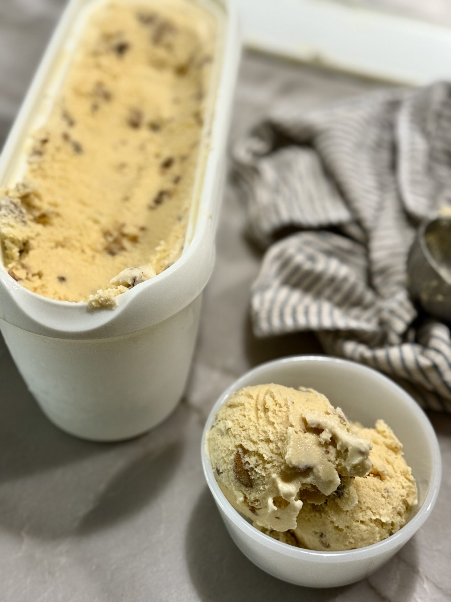Butter Maple Pecan Ice Cream - littlehousesimpleliving.com