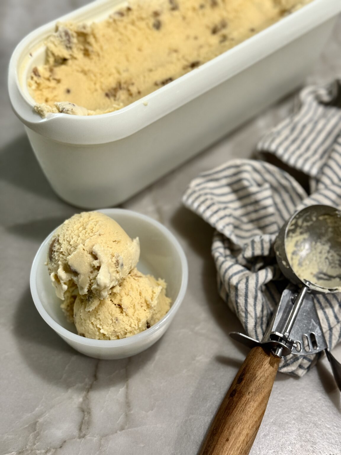 Butter Maple Pecan Ice Cream - littlehousesimpleliving.com