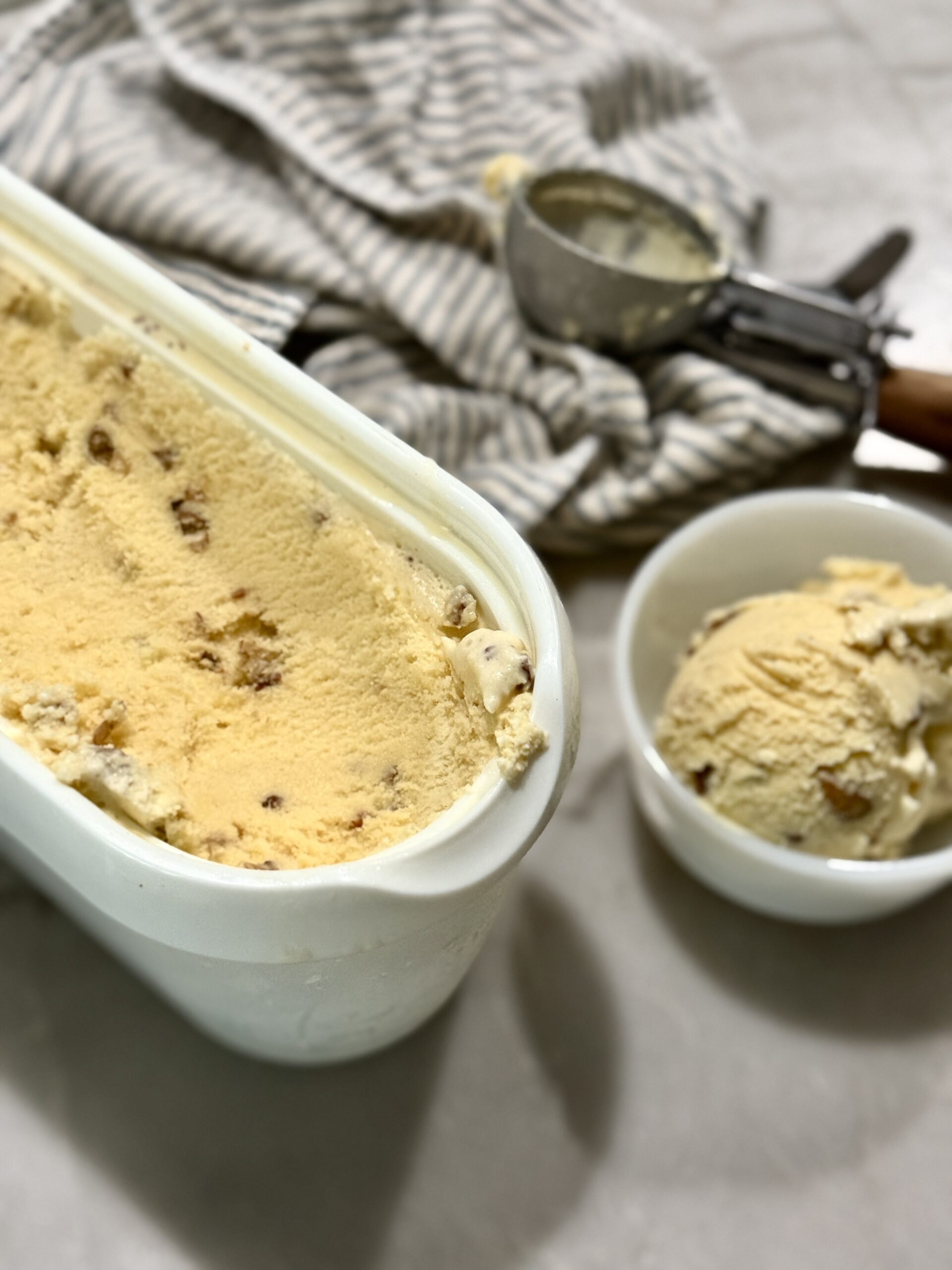 Butter Maple Pecan Ice Cream - littlehousesimpleliving.com